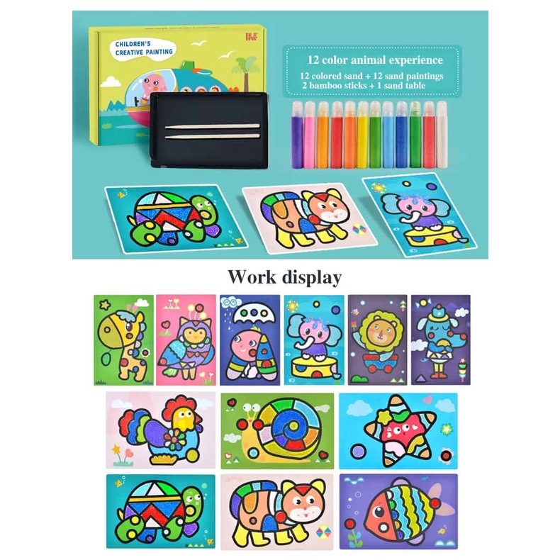 Jual Children's Creative Painting Sand Art Box Small Mainan Mewarnai ...