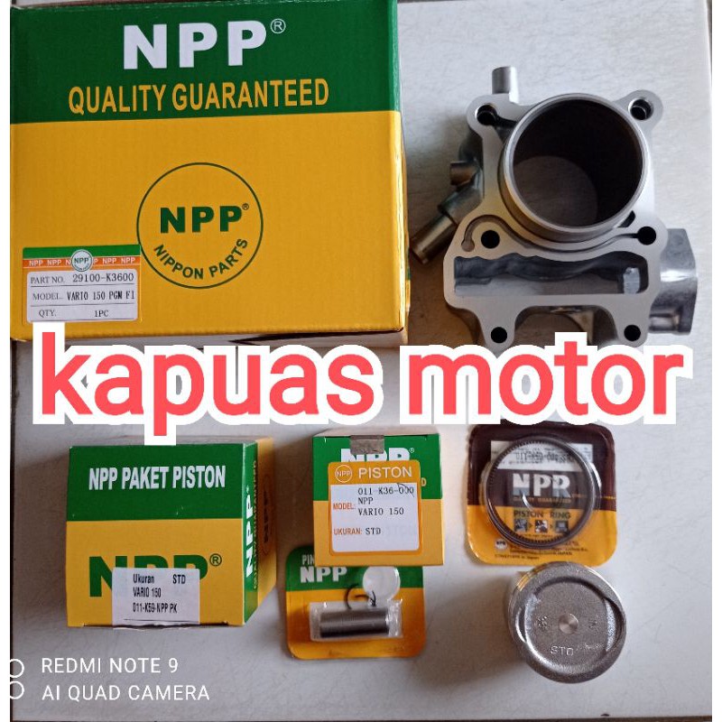 Jual blok seher cylinder boring set piston kit seher paket vario pcx 150 fi injeksi original npp ...