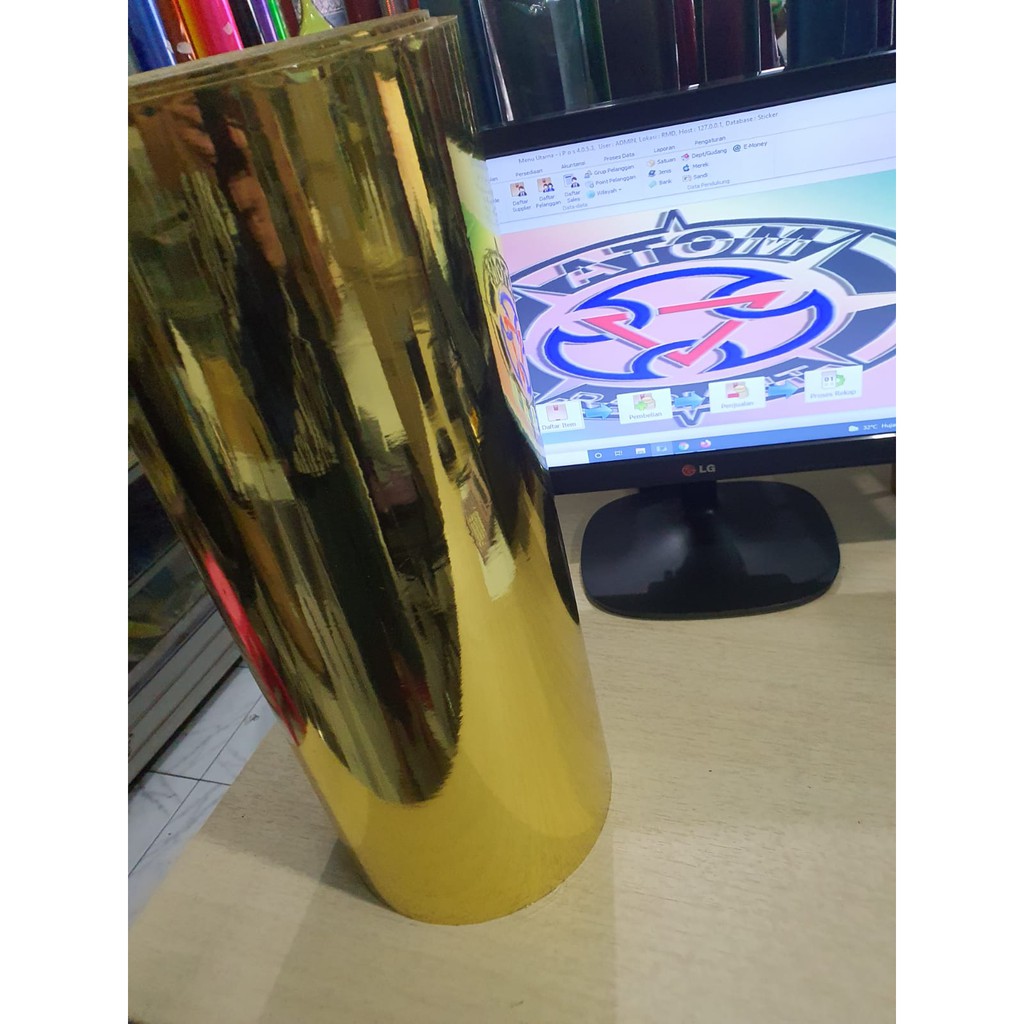Jual Sticker Chrom Gold Murah 45cm | Shopee Indonesia