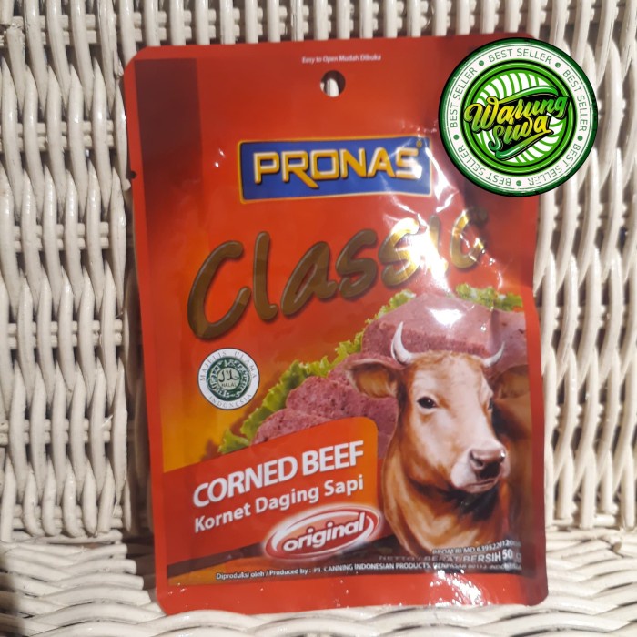 Jual pronas corned beef sachet - original 50 gram | Shopee Indonesia