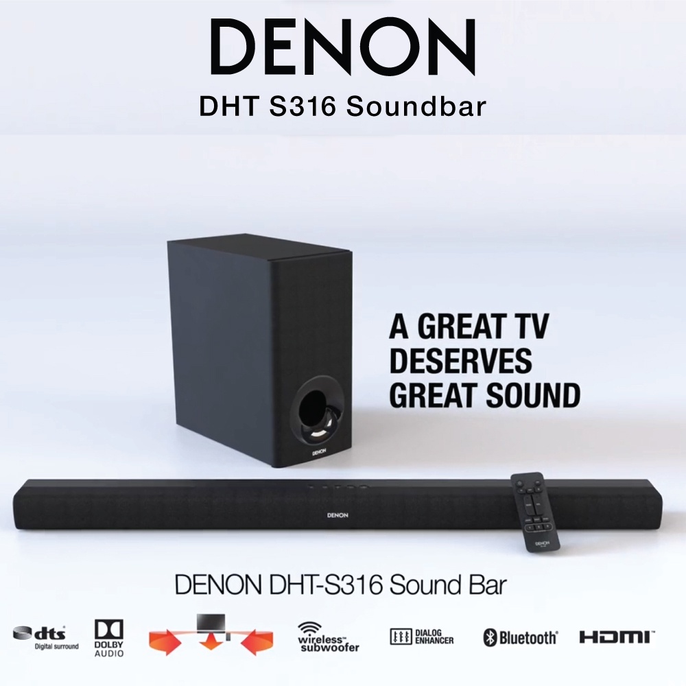 Jual Denon DHT S316 Home Theatre Soundbar Wireless with Subwoofer ...