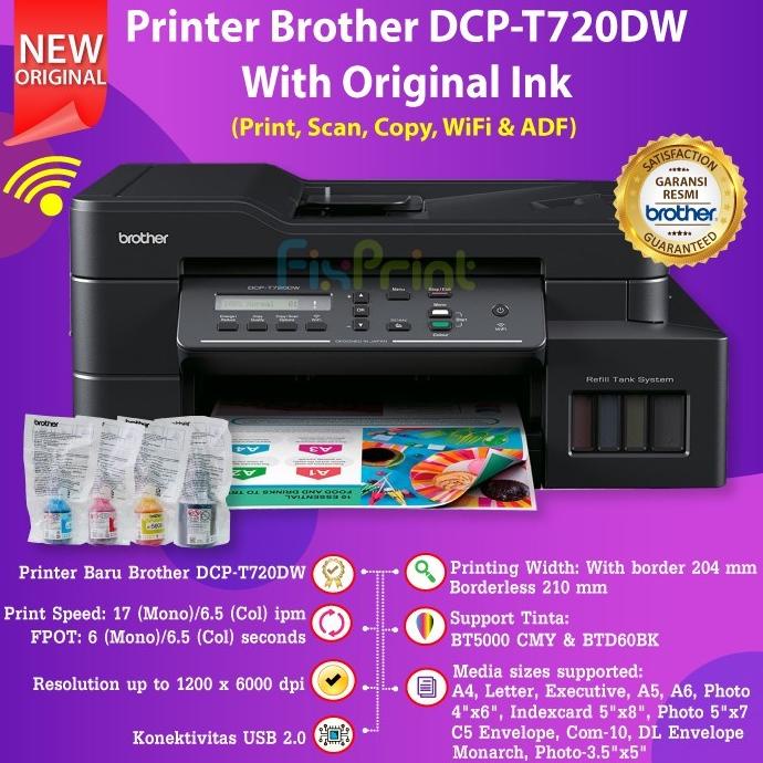 Jual Printer Brother DCP-T720DW Print Scan Copy Direct Mobile WiFi Duplex | Shopee Indonesia