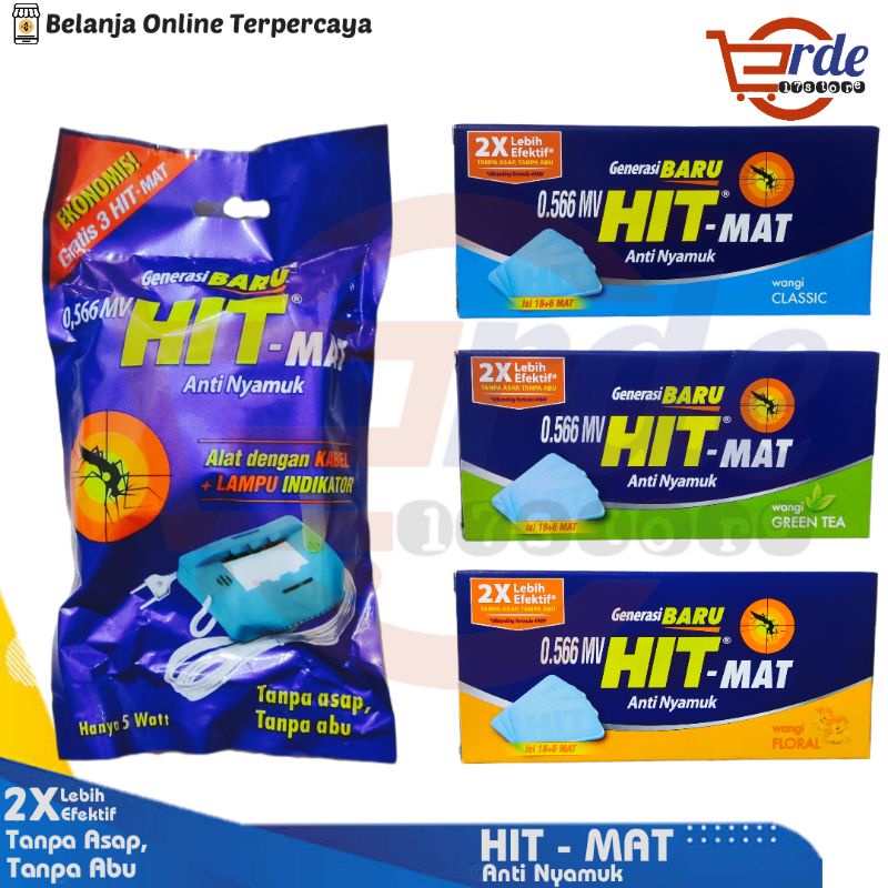 Jual HIT MAT Anti Nyamuk Alat dan Refill 18+6 / 48+6 | Shopee Indonesia