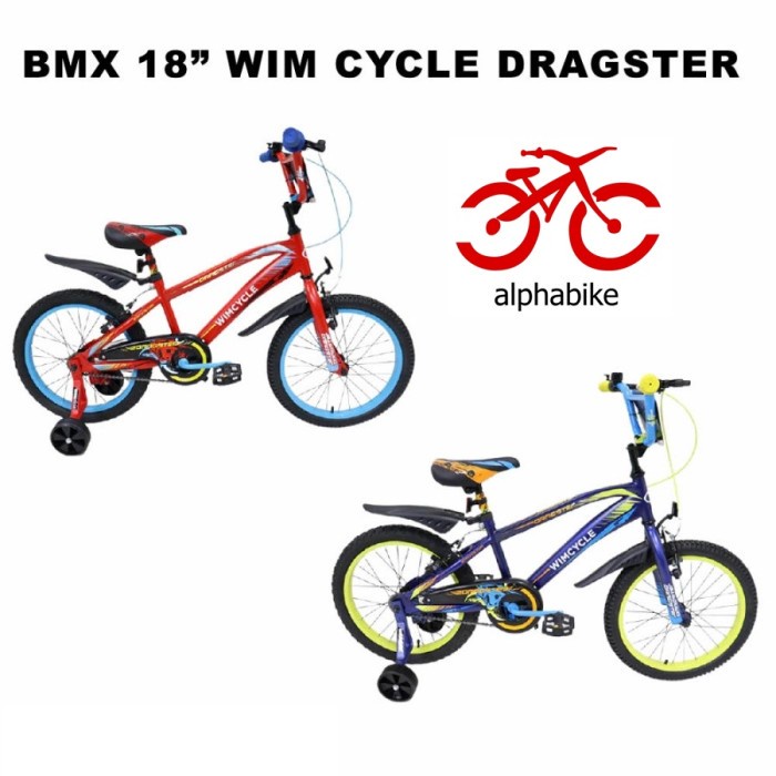 Jual SEPEDA ANAK BMX 18 WIM INCH WIMCYCLE DRAGSTER | Shopee Indonesia
