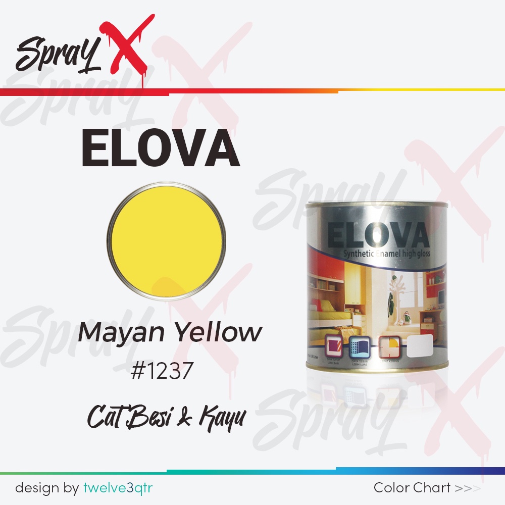 Jual ELOVA CAT MINYAK MAYAN YELLOW 1237 / KUNING #1237 100CC - CAT KAYU DAN BESI | Shopee Indonesia