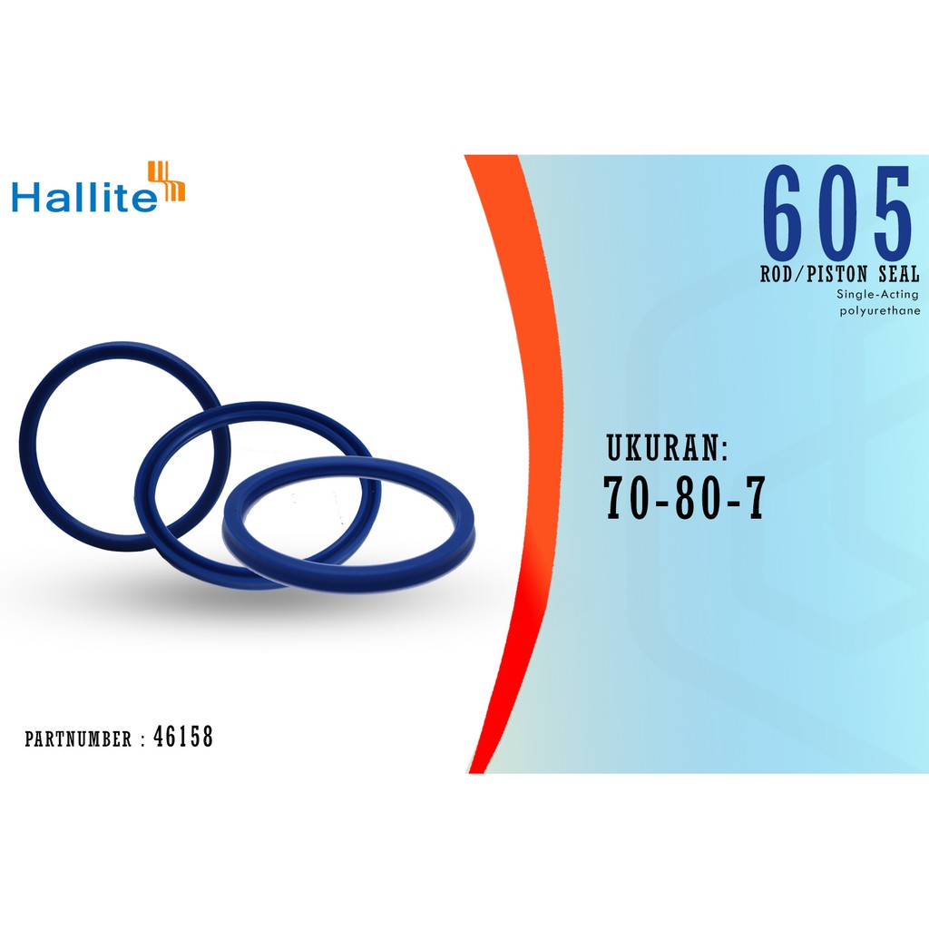 Jual ROD SEAL 4615800 TYPE 605-70*80*6 PU (HALLITE) | Shopee Indonesia