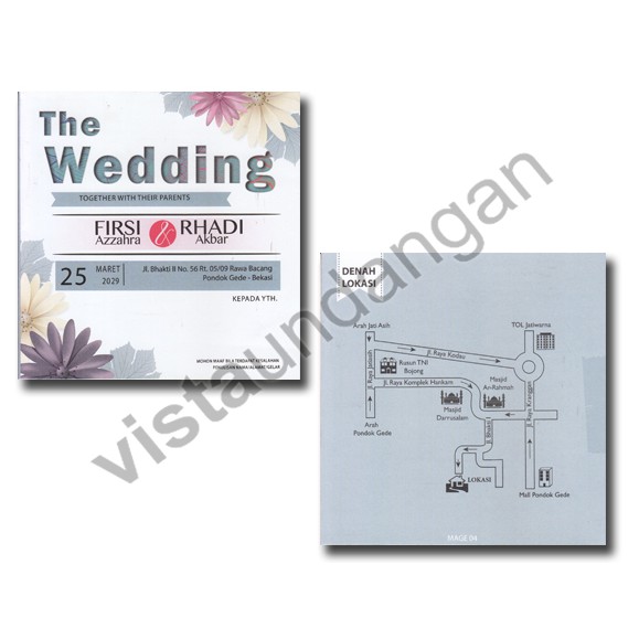 Jual Undangan pernikahan blangko mage 04 nikah wedding simple DIY Print ...