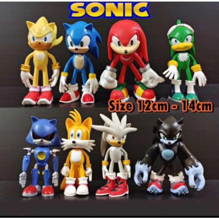 Jual MAINAN & HOBI FIGURE FIGURE SONIC THE HEDGEHOG SET ISI 8 UKURAN ...