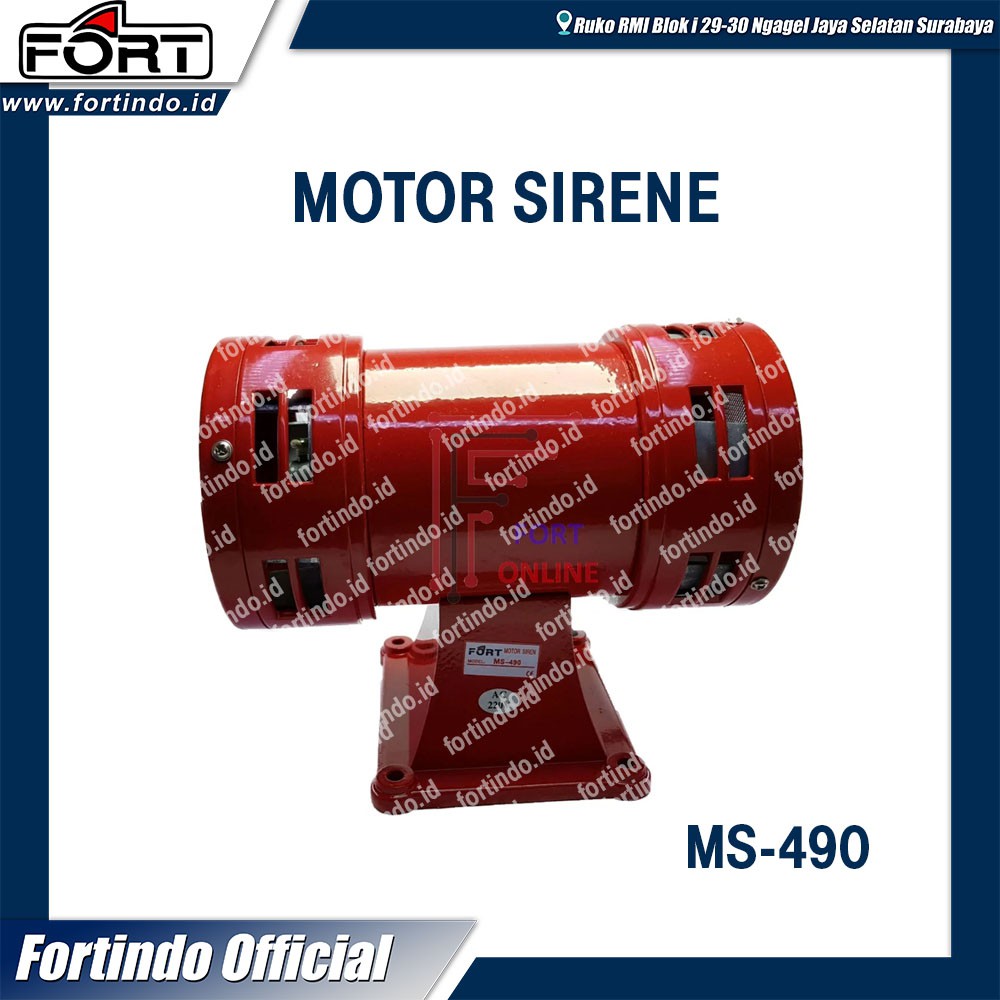 Jual Motor Sirine Sirin Sirene 2 Kuping Fort Ms 490 Ms-490 MERK FORT ...