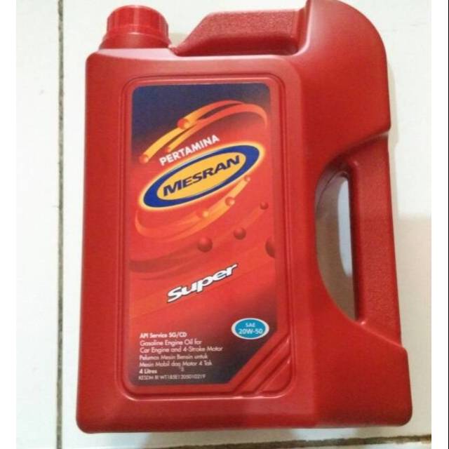 Jual Oli Pertamina MESRAN SUPER SAE 20W-50 API Service SG/CD ( 4Liter ...