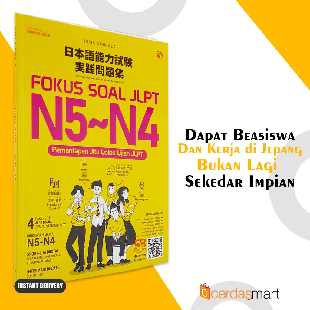 Jual Buku Tes JLPT - Fokus Soal JLPT N5-N4 Pemantapan Jitu Lolos Ujian ...