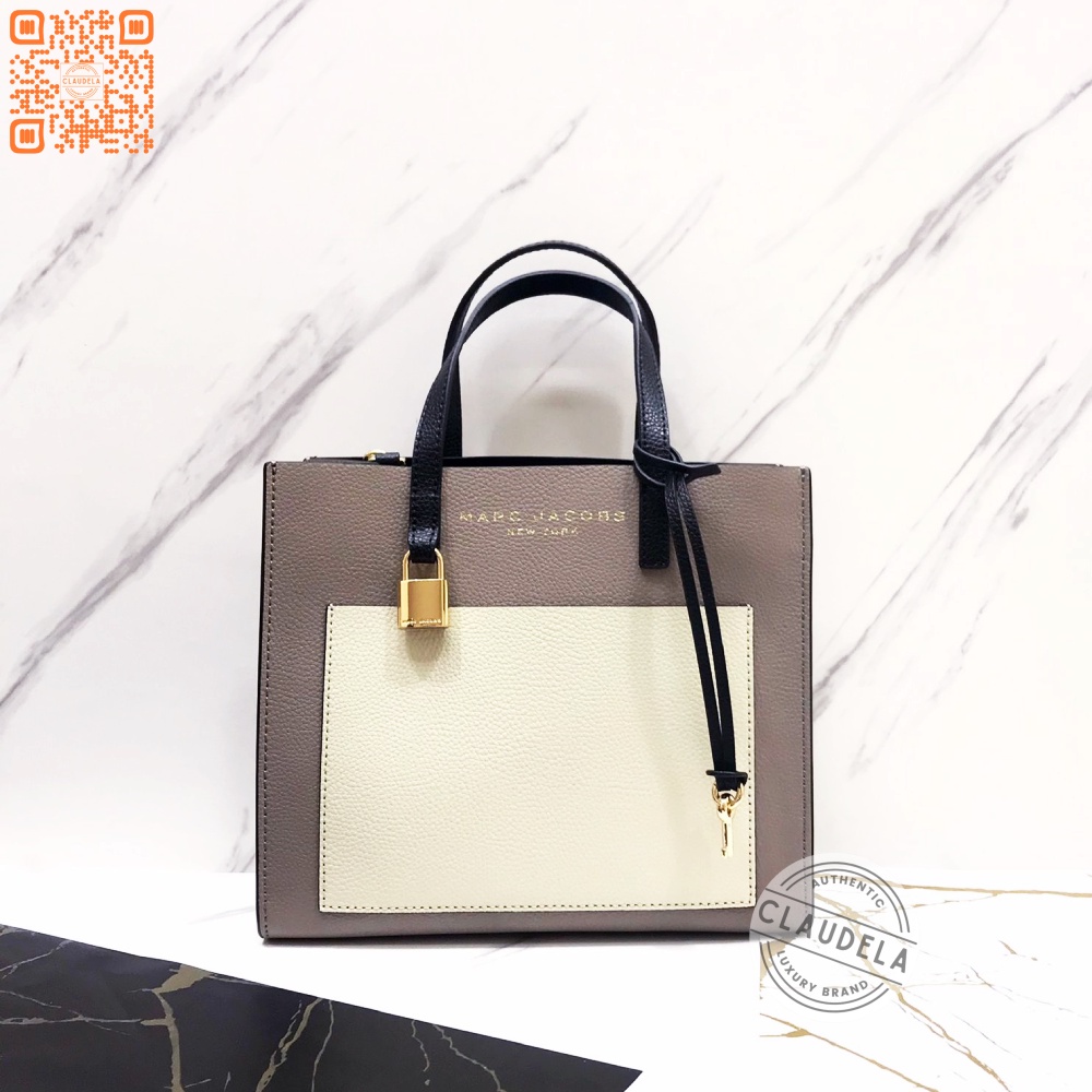 Jual MARC JACOBS Mini Grind Colorblock Tote Bag in Loam Soil Multi ...