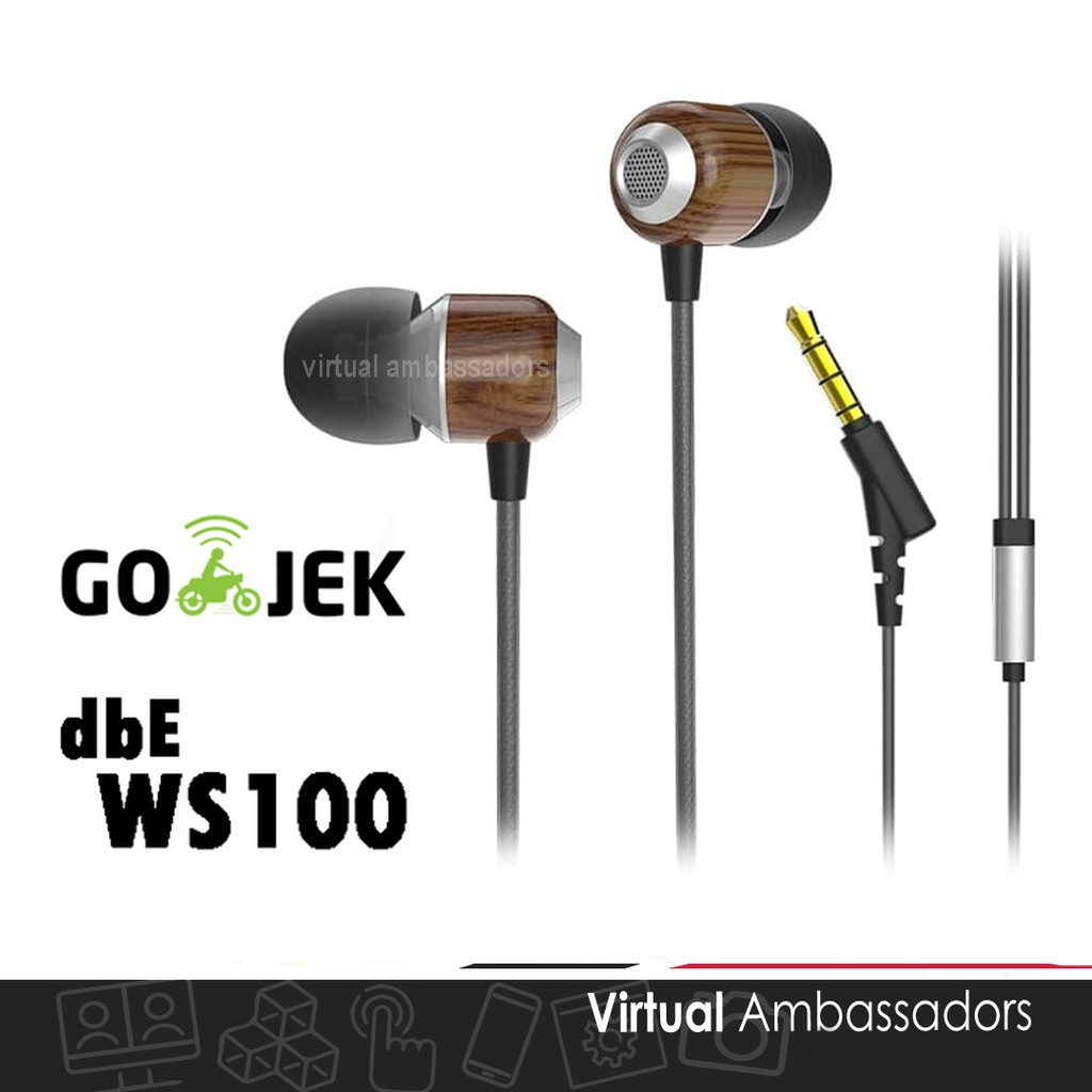 Jual dbE Acoustics WS100 Wood Earphone with Microphone | Shopee Indonesia
