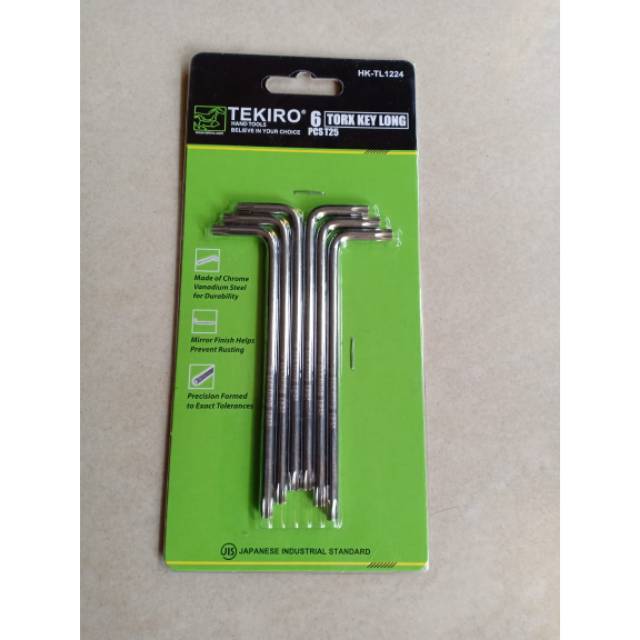 Jual Kunci L set bintang panjang set T25 tekiro 6pcs | Shopee Indonesia