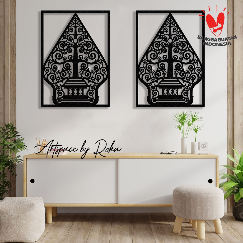 Jual Hiasan Dinding Gunungan Wayang Golek Kayu 3D | Dekorasi Dinding ...