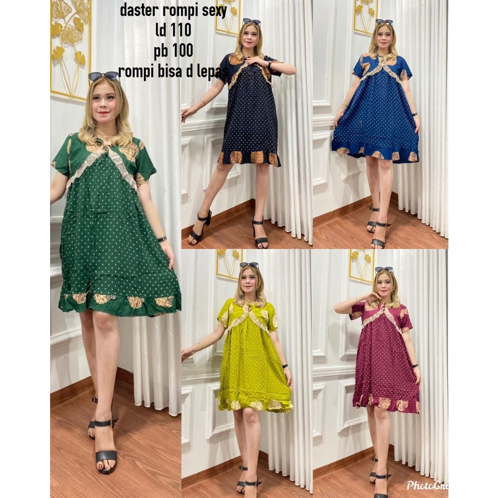 Jual Daster Renda Rompi Motif Kombinasi Polkadot Tulle Tali Depan Rompi ...