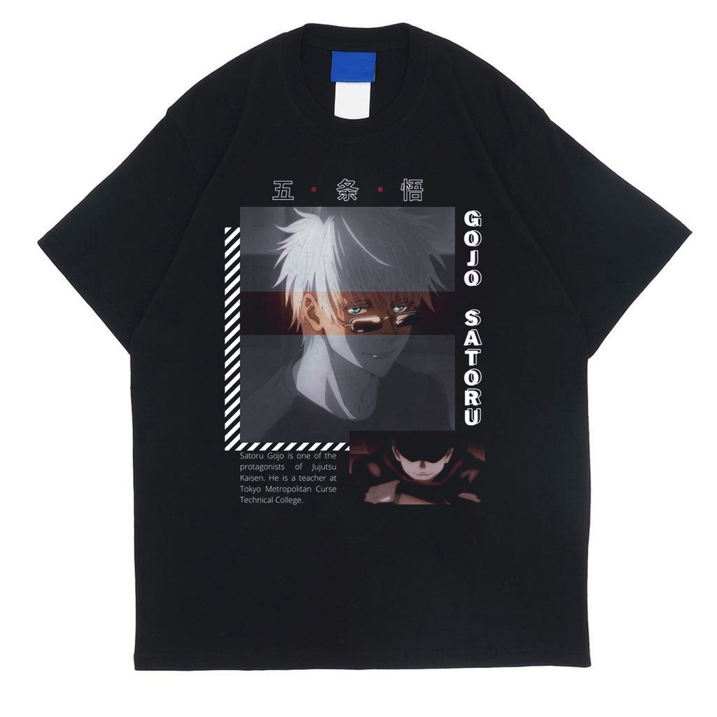 Jual Kaos Baju Anime Gojo Satoru Tshirt Cotton Combed with Plastisol ...