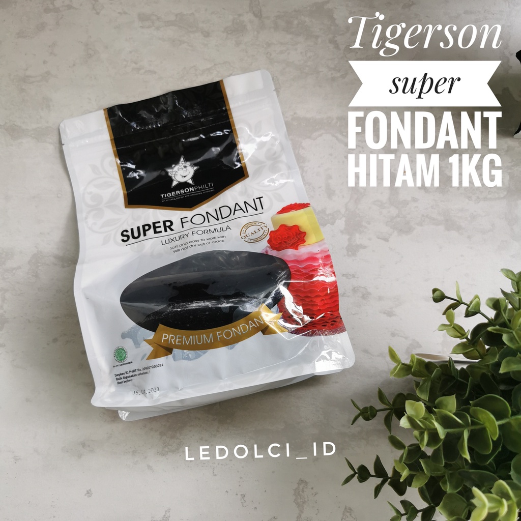 Jual TIGERSON SUPER FONDANT MERAH DAN HITAM KEMASAN ASLI 1 KG | Shopee ...
