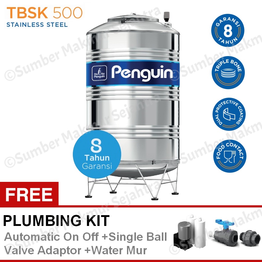 Jual Tangki Air / Tandon / Toren Stainless Penguin TBSK 600 Liter ...