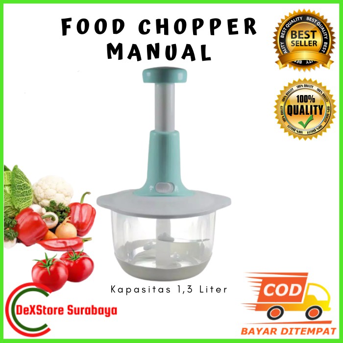 Jual Food Chopper manual penghalus bumbu penggiling daging gilingan ...