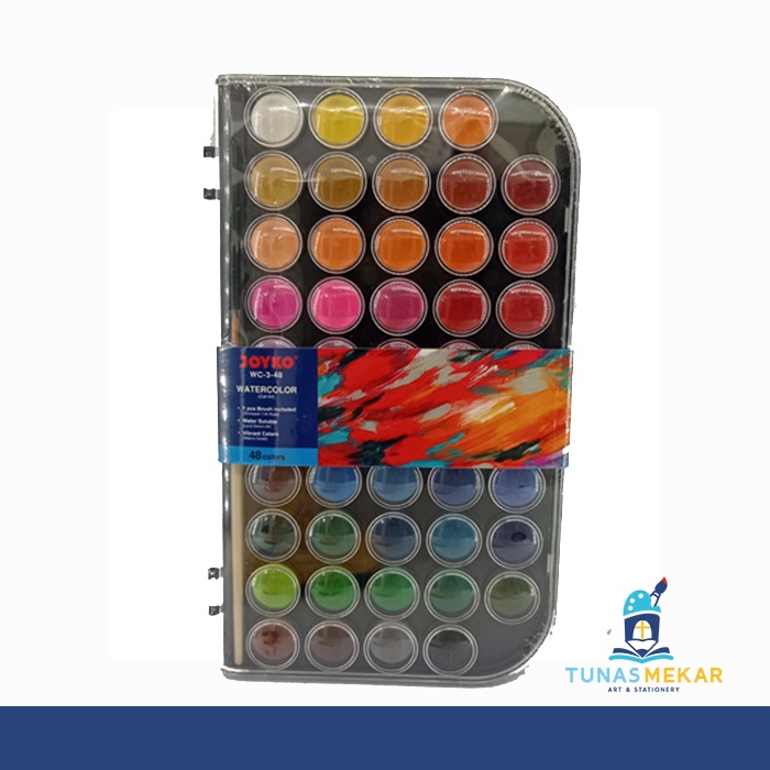 Jual Watercolor Set Cat Air Joyko WC-3 - 48 Warna | Shopee Indonesia