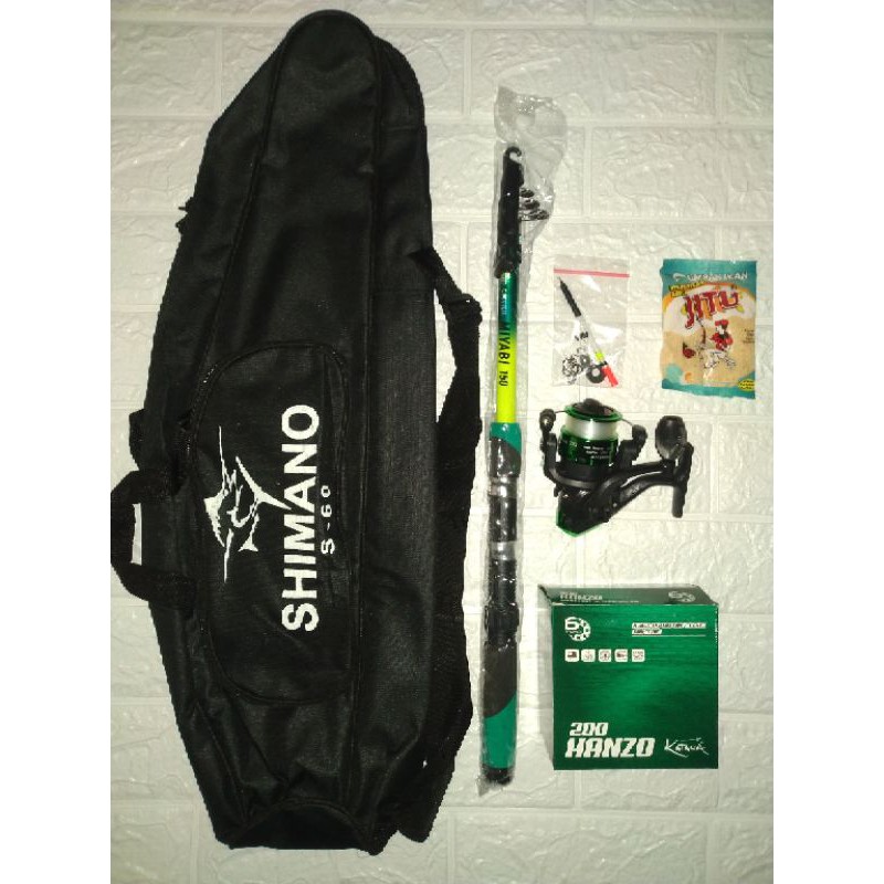 Jual Paket pancing 1 set murah dan tas bonus umpan ikan tawar ko ...