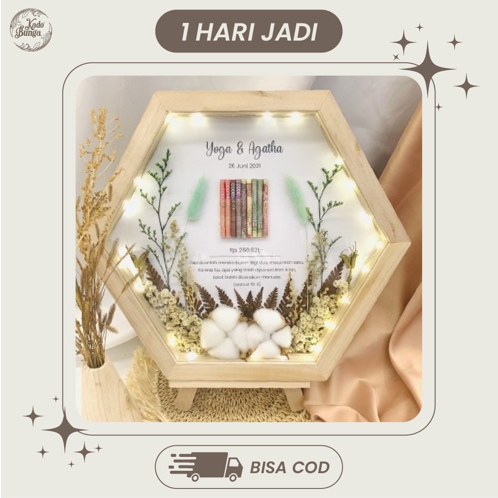 Jual MAHAR RUSTIC HEXA JUMBO DAN LAMPU BUAT NIKAHAN/WEDDING/TUNANGAN ...