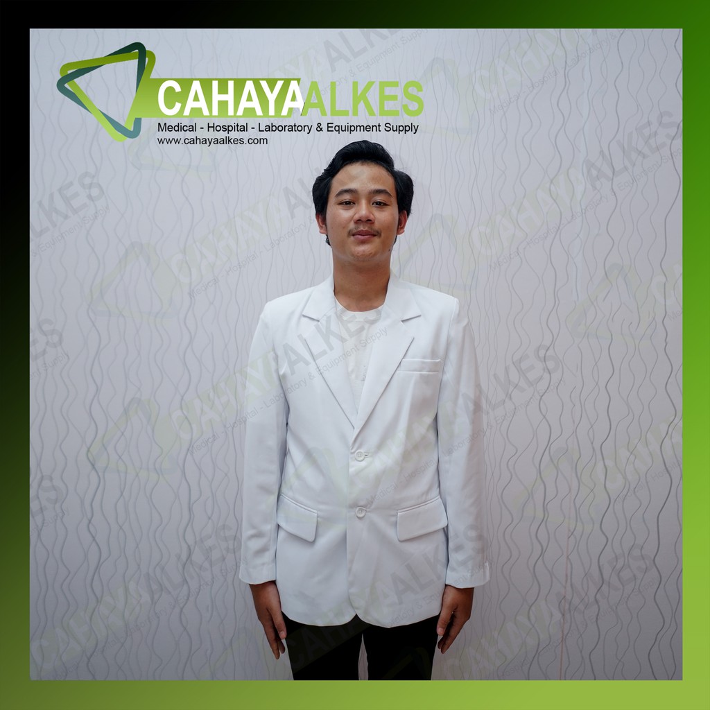 Jual Jas Dokter Lengan Panjang Pria | Baju Snelli Sneli Ukuran ( S M L ...
