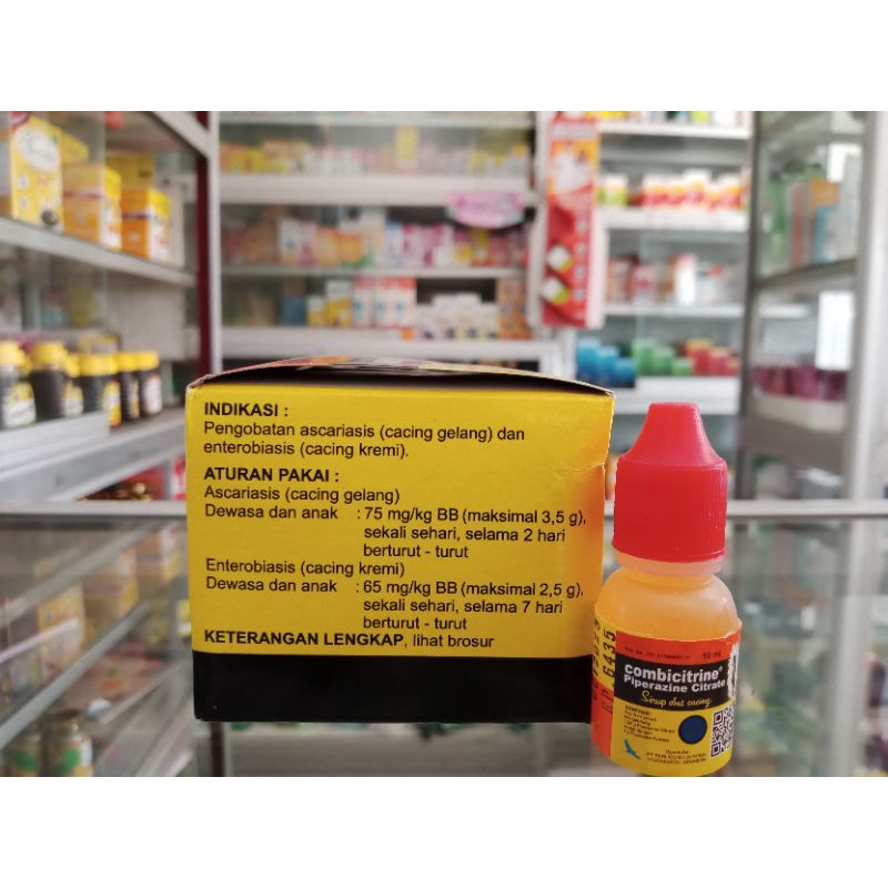 Jual COMBICITRINE OBAT CACING SIRUP 10 ML RASA JERUK | Shopee Indonesia