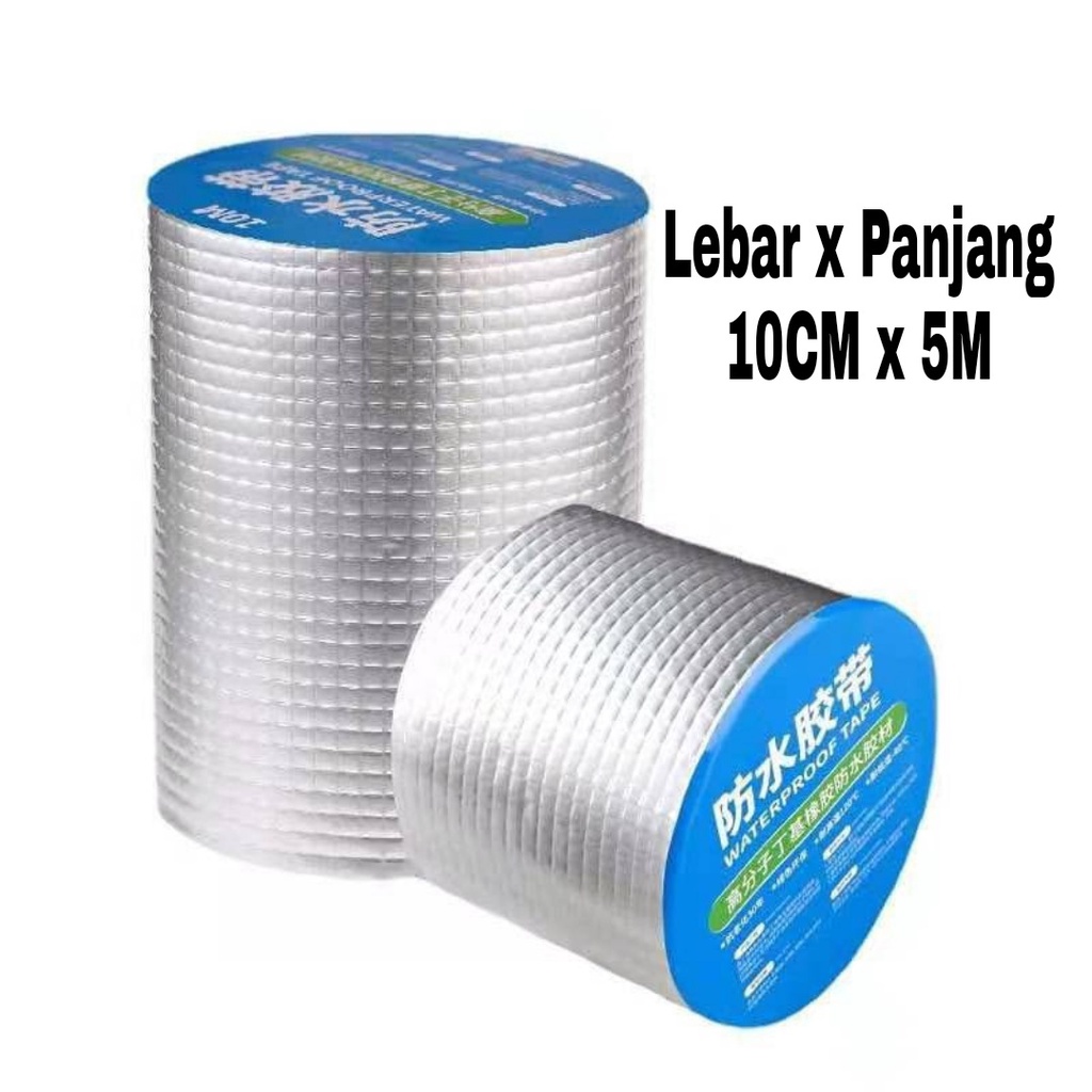 Jual Lakban Talang Tembok Anti Bocor Aluminum Foil Perekat Super Tape Waterproof Lebar 5 CM x 3 ...