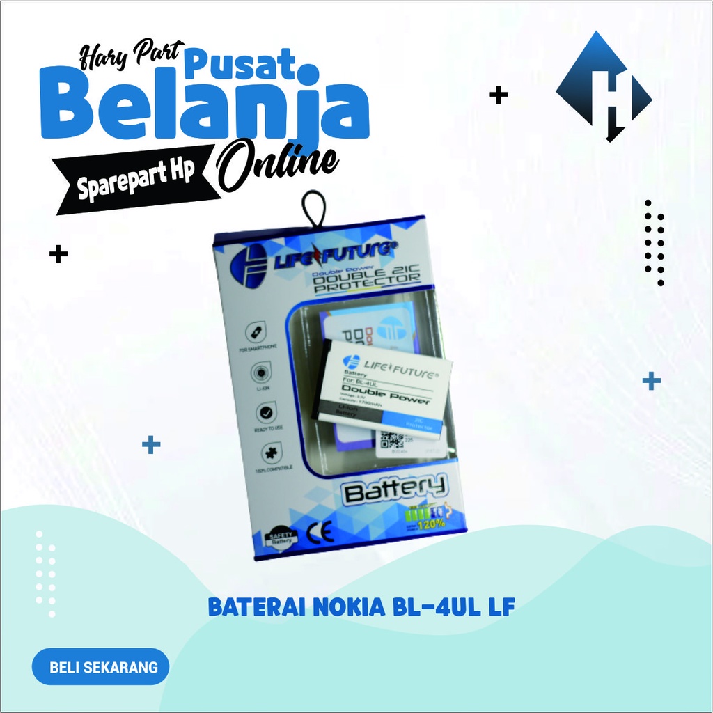 Jual Baterai Nokia N225 Baterai BL-4UL Life Future | Shopee Indonesia
