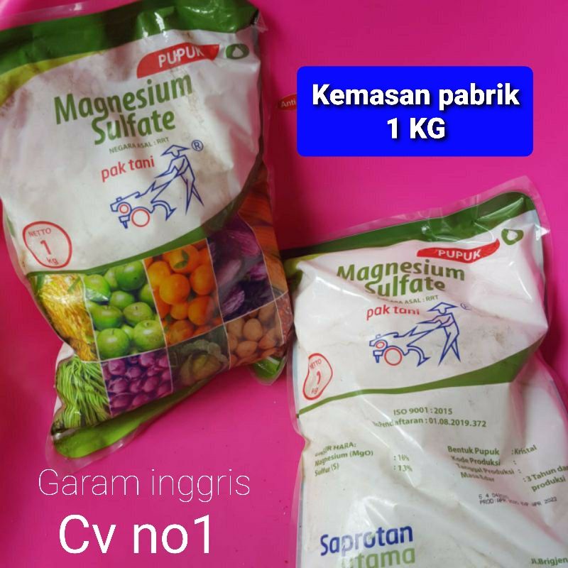 Jual Magnesium Sulfat garam inggris pak tani Kemasan Pabrik 1 kg ...