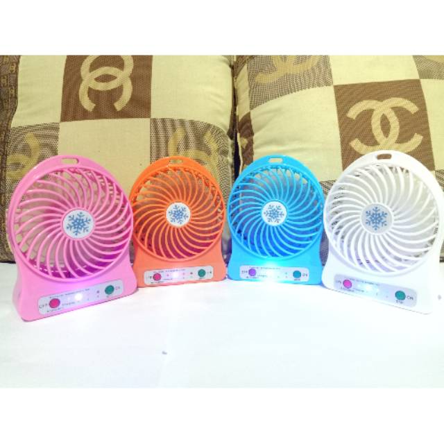 Jual KIPAS ANGIN MINI PORTABLE / MINI PORTABLE POWERBANK | Shopee Indonesia