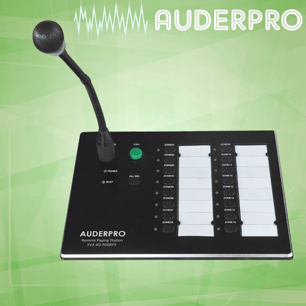 Jual AUDIO PAGING SYSTEM AUDERPRO REMOTE PAGING STATION EVA AD-800RPS ...