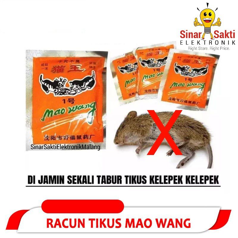 Jual Racun Tikus Mao Wang Mati Kering Maowang Original Hologram ...