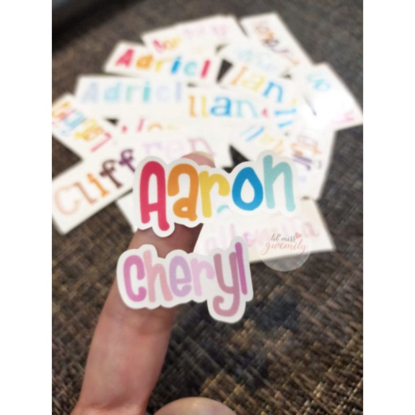 Jual COLORFUL Sticker Nama Anak Waterproof | Shopee Indonesia