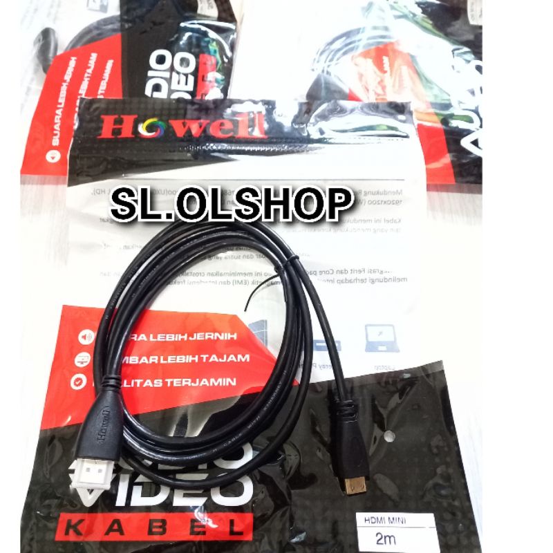 Jual kabel hdmi to mini hdmi howell 2m high speed Cable terbaik ...