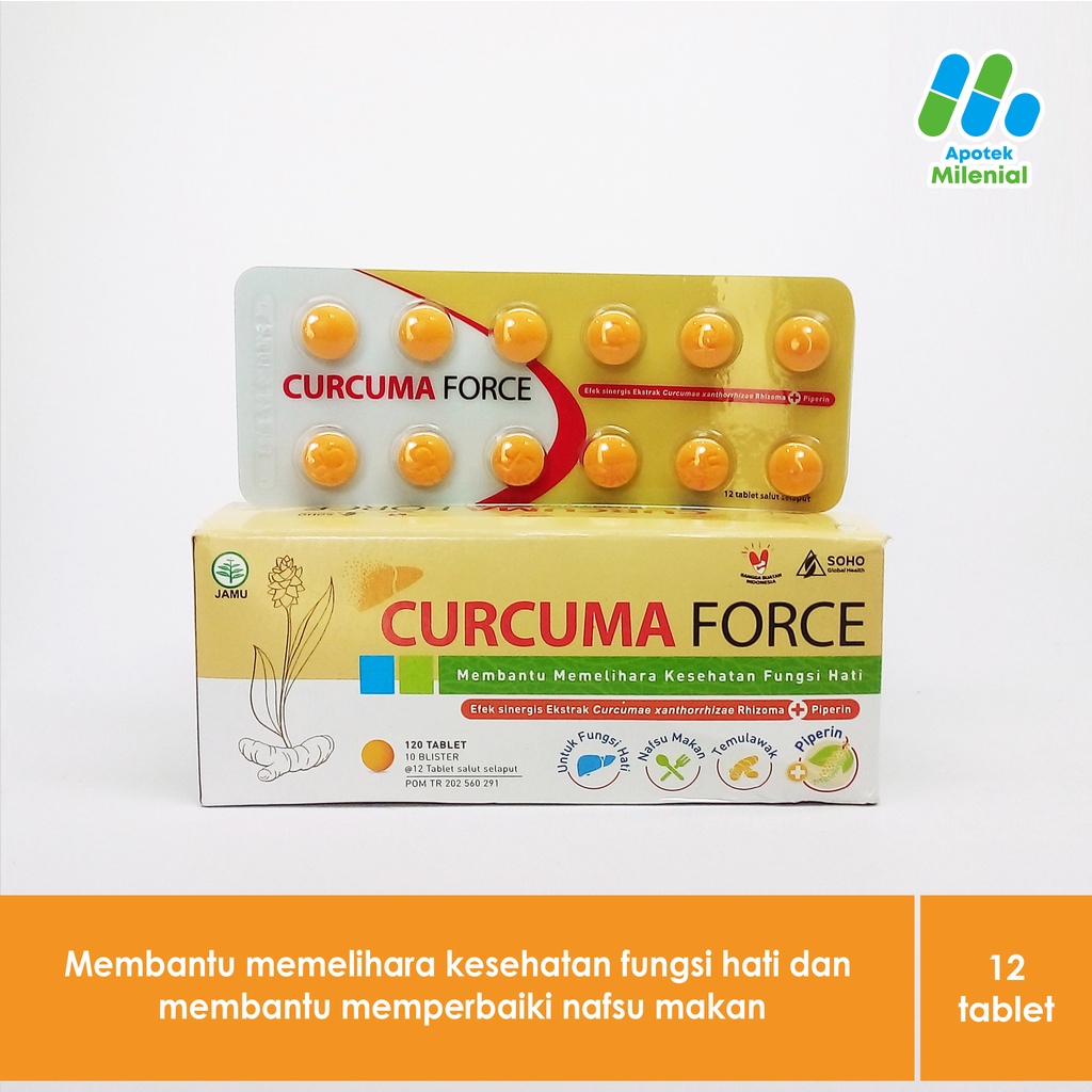 Jual Curcuma Force Blister isi 12 Tablet Penambah Nafsu Makan | Shopee ...