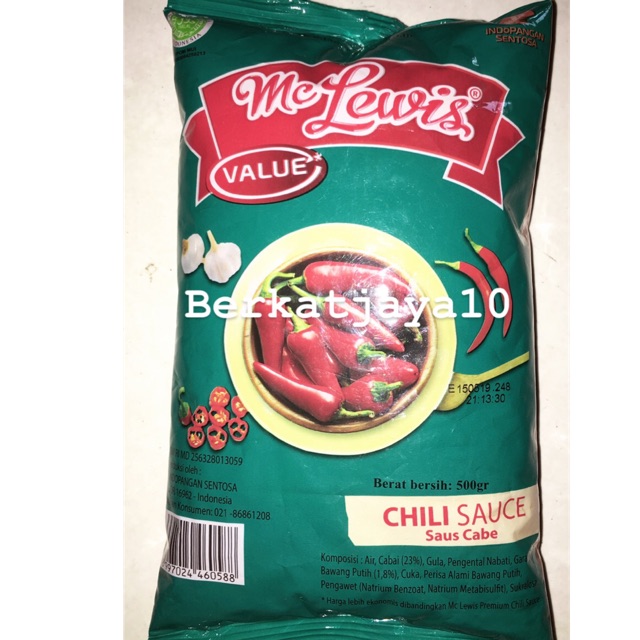 Jual McLewis Value saus sambal cabe Mc Lewis cabai 500 gram | Shopee ...