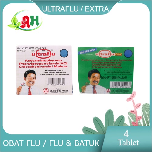 Jual Ultraflu Strip 4 Tablet Ultraflu PE Extra Ekstra Obat Ultra Flu ...