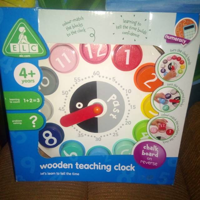 Jual ELC wooden teaching clock (sale) | Shopee Indonesia