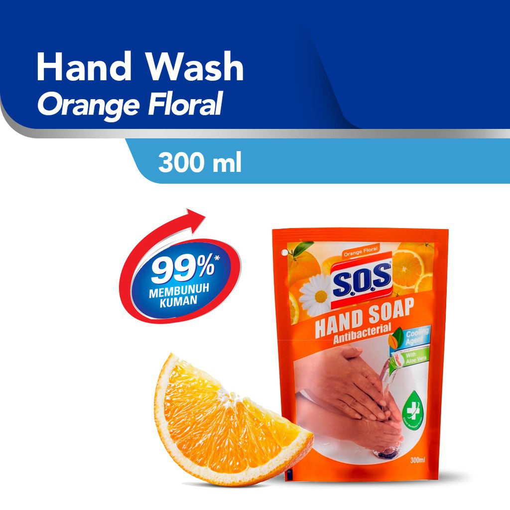 Jual SOS Hand Soap Sabun Cuci Tangan 300 mL Refill | Shopee Indonesia