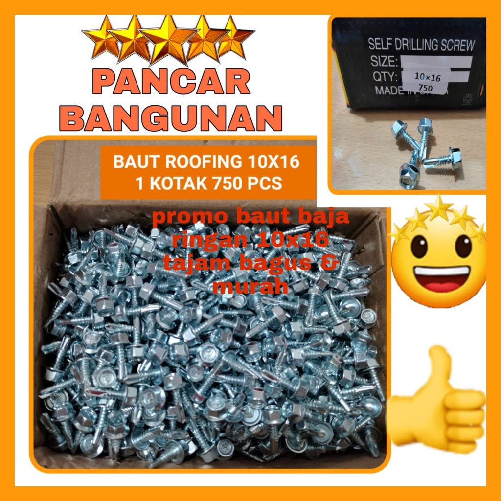 Jual BAUT BAJA RINGAN 10x16 - SKRUP BAJA RINGAN - SELF DRILLING SCREW ...