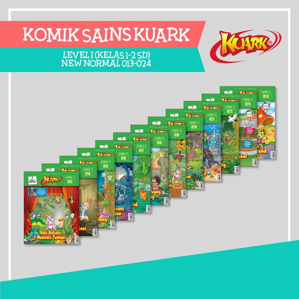 Jual KUARK Komik Sains Paket New Normal Nomor 013 sd. 024 lengkap semua level | Shopee Indonesia