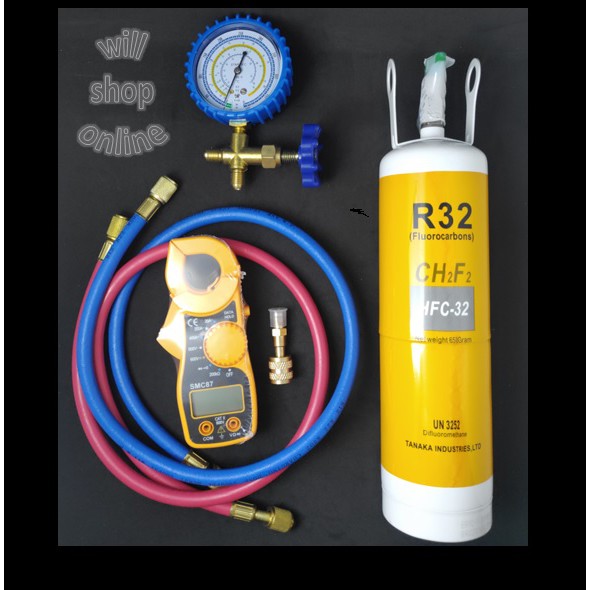 Jual PAKET ALAT PENGISIAN GAS PENDINGIN PREON AC RUMAH R32 MURAH + TANG ...
