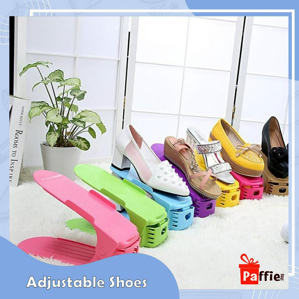 Jual Adjustable Shoes Organizer Tempat Sepatu / Rak Penyimpan Sepatu ...