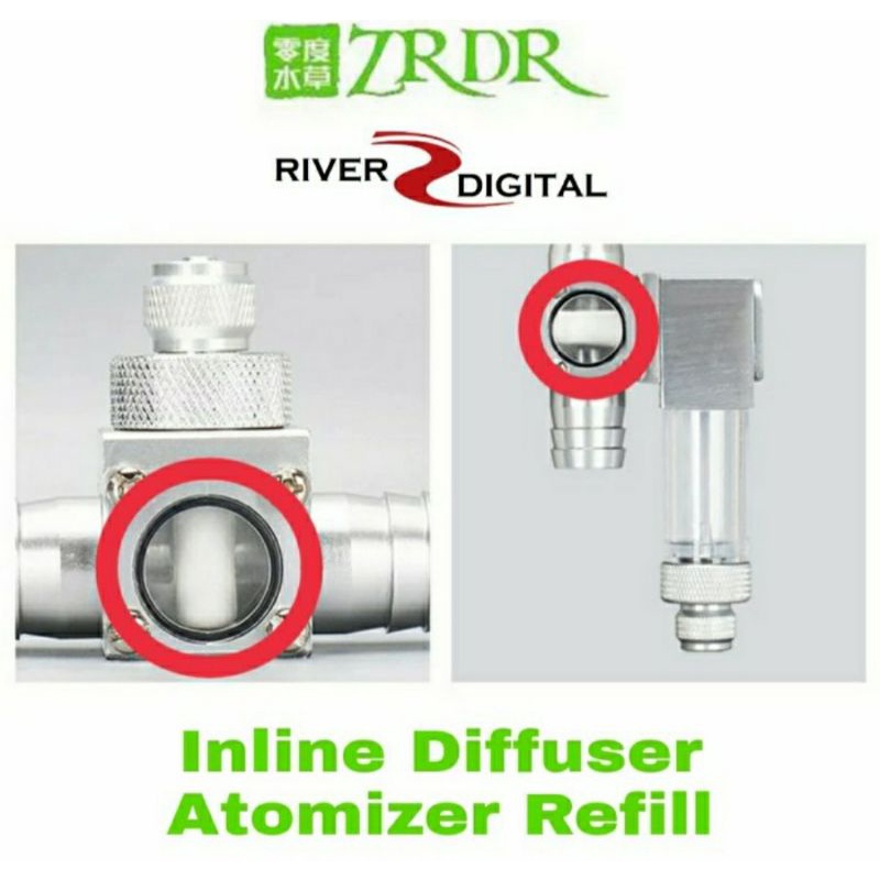Jual WYIN / ZRDR Sparepart Refill Co2 Inline Diffuser Atomizer / Ceramic / Kaca Akrilik Acrylic ...