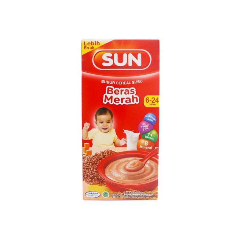 Jual Bubur Sun Mpasi BERAS MERAH Kemasan Box 120gr | Shopee Indonesia