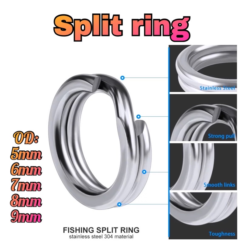 Jual Split Ring Stainless Steel 304 Assist Hook Metal Jig Lure Minnow ...