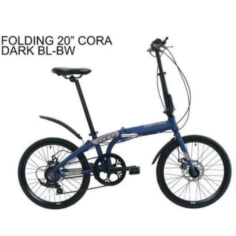 SEPEDA LIPAT 20 FOLDING UNITED CORA 20 INCI ALLOY CAKRAM 7 SPEED ORIGINAL